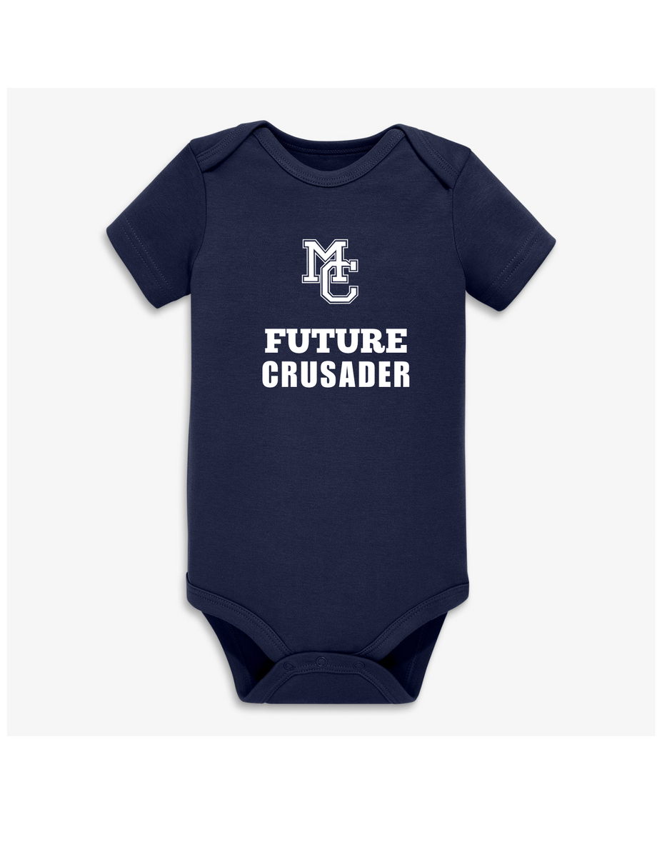 Future Crusader Infant Onesie – The Sword & Belt Crusader Armory